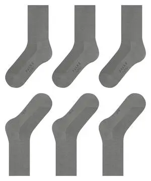 Falke Family 3-pack Crew Socks - Grey