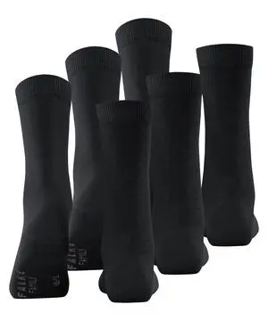 Falke Family 3-pack Crew Socks - Black