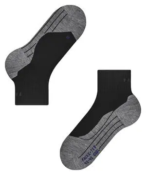 Falke Tk5 Wander Cool Short Trekking Socks - Black