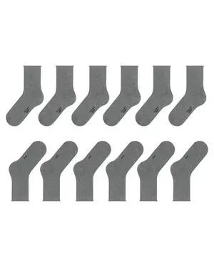 Falke Pack Of Six Crew Socks - Grey