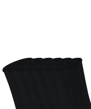 Falke Six-pack Cotton Crew Socks - Black