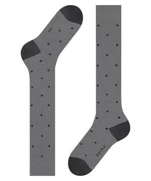 Falke Polka Dot Knee-high Business Socks - Grey