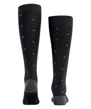 Falke Polka Dot Knee-high Business Socks - Grey