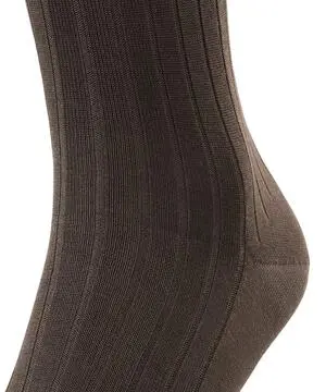 Falke Milano Knee High Ribbed Socks - Brown