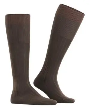 Falke Milano Knee High Ribbed Socks - Brown