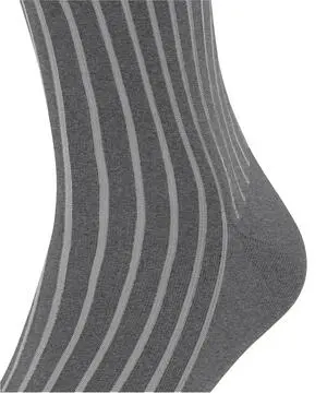 Falke Shadow Mercerised Cotton Knee High Socks - Grey