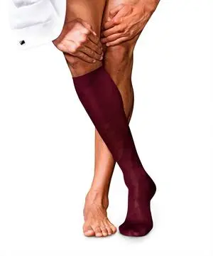 Falke No. 9 Pure Fil D'ecosse Dress Socks - Red
