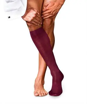 Falke Finest Merino & Silk Knee High Socks - Red