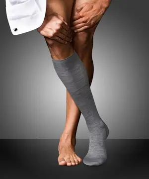 Falke Finest Merino & Silk Dress Socks - Grey