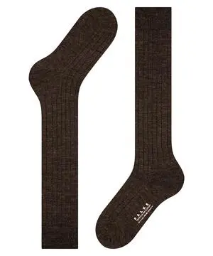 Falke Knee-high Ribbed Merino Wool Socks - Brown