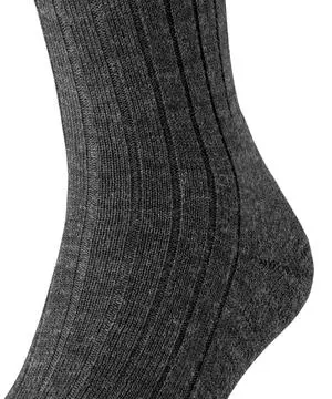 Falke Knee High Ribbed Merino Wool Socks - Grey