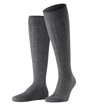 Falke Ribbed Knee High Socks - Grey
