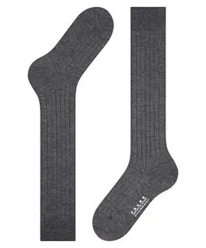Falke Ribbed Knee High Socks - Grey