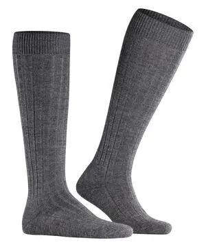 Falke Ribbed Knee High Socks - Grey