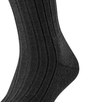 Falke Knee-high Ribbed Merino Socks - Black