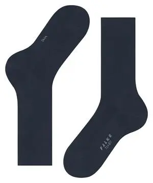 Falke Tiago Ribbed Cotton Dress Socks - Blue