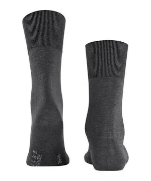 Falke Firenze Mercerised Cotton Ribbed Dress Socks - Grey