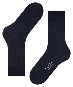 Falke Milano Ribbed Cotton Socks - Blue