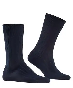 Falke Milano Ribbed Cotton Socks - Blue