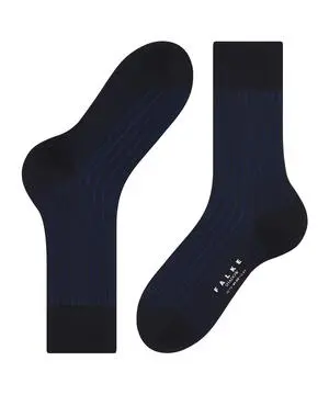 Falke Shadow Ribbed Dress Socks - Blue