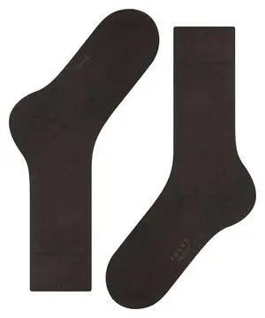 Falke Family Ribbed Cotton Blend Crew Socks - Brown