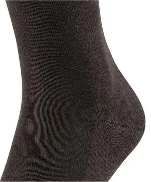 Falke Family Ribbed Cotton Blend Crew Socks - Brown