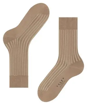 Falke Shadow Mercerised Cotton Dress Socks - Brown