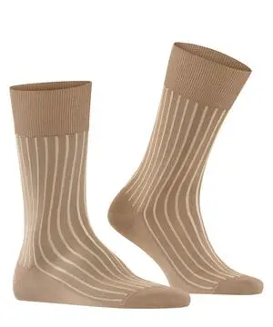 Falke Shadow Mercerised Cotton Dress Socks - Brown