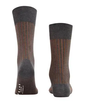 Falke Shadow Mercerised Cotton Dress Socks - Grey