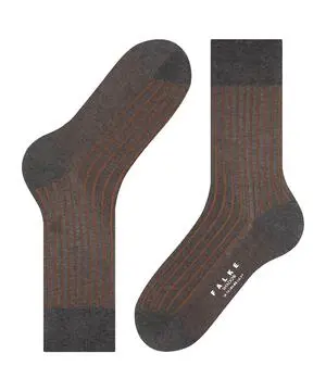 Falke Shadow Mercerised Cotton Dress Socks - Grey