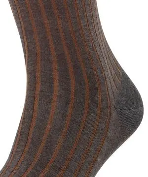 Falke Shadow Mercerised Cotton Dress Socks - Grey