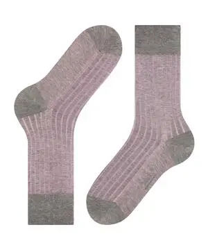 Falke Shadow Ribbed Dress Socks - Grey
