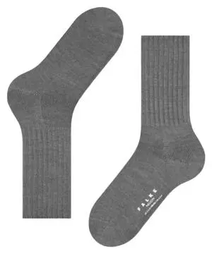 Falke Nelson Ribbed Merino Wool Socks - Grey