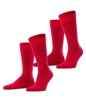 Falke Happy 2-pack Crew Socks - Red