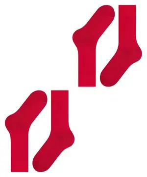 Falke Happy 2-pack Crew Socks - Red