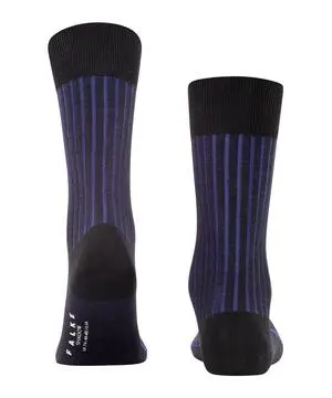 Falke Shadow Patterned Dress Socks - Black