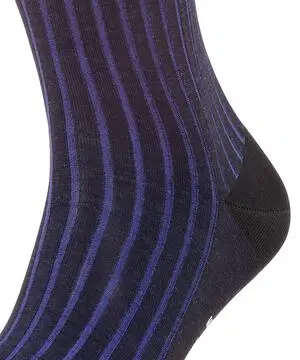 Falke Shadow Patterned Dress Socks - Black