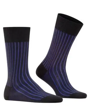 Falke Shadow Patterned Dress Socks - Black