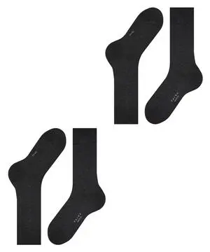 Falke Happy 2-pack Crew Socks - Grey