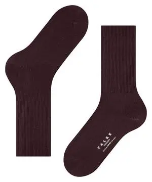 Falke Nelson Ribbed Wool Crew Socks - Red