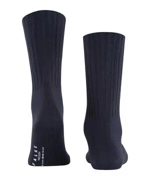 Falke Nelson Ribbed Merino Wool Crew Socks - Blue