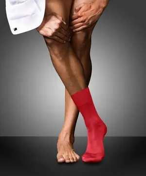 Falke Finest Merino & Silk Dress Socks - Red