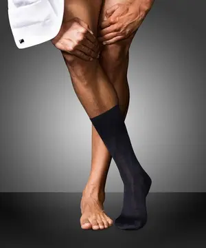 Falke Finest Merino & Silk Dress Socks - Blue