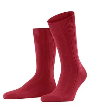 Falke Lhasa Rib Cashmere Blend Socks - Red