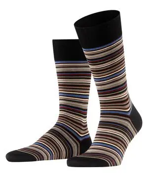 Falke Microblock Patterned Dress Socks - Grey