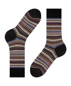 Falke Microblock Patterned Dress Socks - Grey