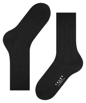 Falke Lhasa Rib Crew Socks - Black