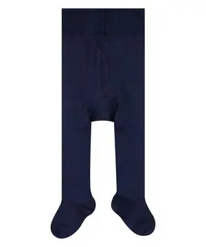 Falke Ribbed Cotton Tights - Blue