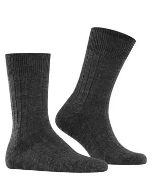 Falke Ribbed Merino Wool Socks - Grey