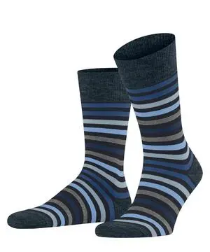 Falke FALKE Tinted Stripe Crew Socks Blue